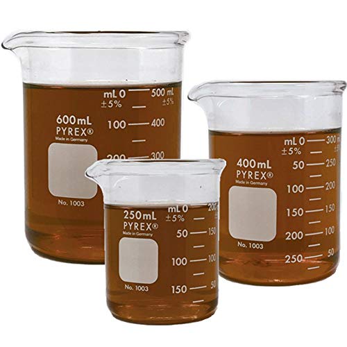Heavy Duty, Glass Beaker Set, Griffin Low Form - 3 Sizes - 250, 400, and 600ml | Pricepulse