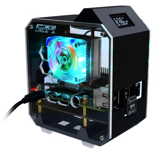 GeeekPi Raspberry Pi Mini Tower NAS Kit,Raspberry Pi ICE Tower Cooler ...
