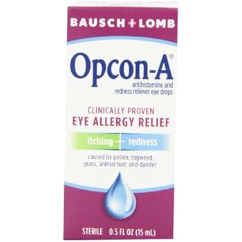 Amazon.com: Bausch & Lomb Opcon Allergy Relief Eye Drops, 0.5 oz ...