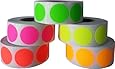 Amazon.com : 3/4" .75 Color Coding Dot Stickers Fluorescent Neon ...