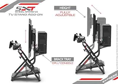 Amazon.com: Extreme Sim Racing Tv Stand Add-on Upgrade for Wheel Stand ...