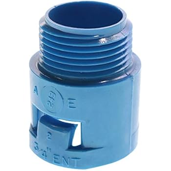 Thomas & Betts A243D-CAR 1/2-Inch ENT Smurf Male Adapter, Blue ...