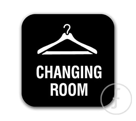 fingerz Changing Room Acrylic Vinyl Reflective Sticker Letters Sign ...