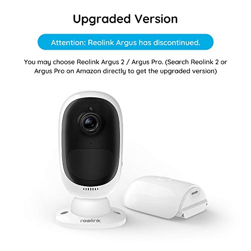 Reolink Argus 100% Wire-Free 1080p HD Outdoor Wireless Battery-Powered ...