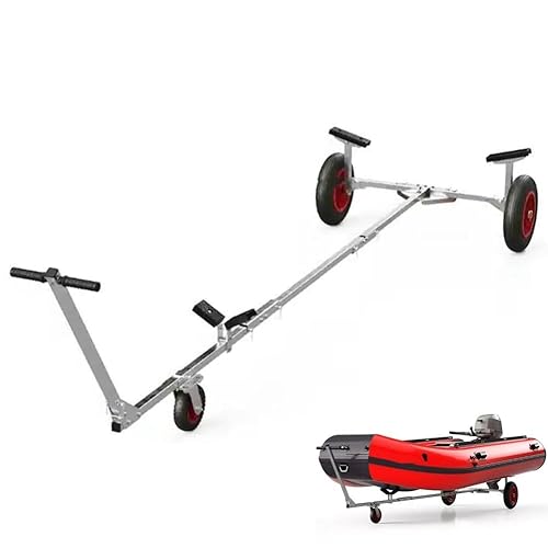 FAJOME Adjustable Boat Trailer Dolly, Carbon Steel Inflatable Boat ...