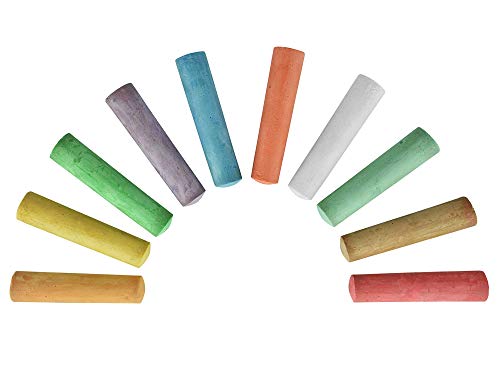 Fat Zebra Designs Sidewalk Chalk Set - 52 Vibrant Jumbo Street Chalks ...