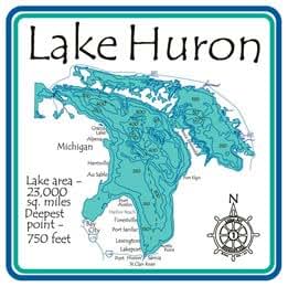 Amazon.com : Lake Huron 3D Laser Carved Depth Map - Great - GL 24 inch ...