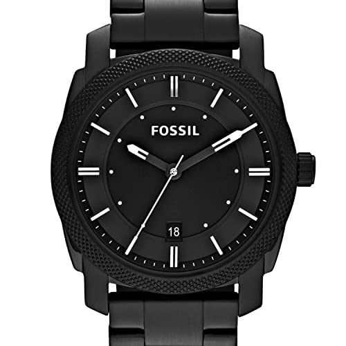 Fossil Men's Machine Quartz Stainless Steel Three-Hand Watch, Color ...