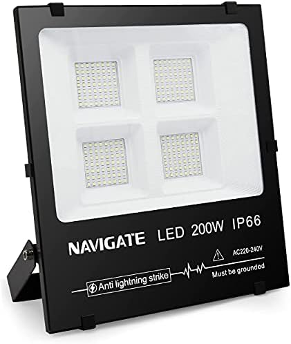 NAVIGATE 200W LED Flood Light Outdoor, 21000LM LED Work Light, 6500K ...