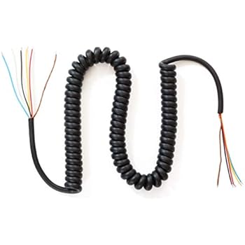 Amazon.com: MC-100 Replacement Coiled Microphone Cord - 6 Conductor ...