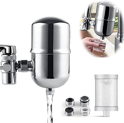 Faucet Water Filter, Stainless Steel Tap Water Filter with ...