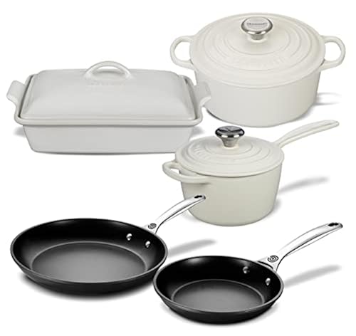 Le Creuset 8 Piece Multi-Purpose Enameled Cast Iron with SS Knobs ...