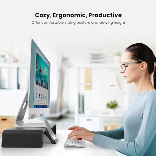 Monitor Stand Riser, Klearlook Foldable Computer Monitor Riser,Height ...