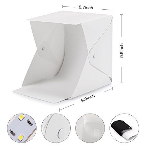 Depthlan Folding Photo Studio Kit Box with LED Light for Photographing ...