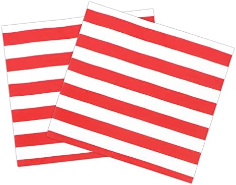 Dulousia Disposable Paper Party Napkins Red Striped 60 Count price in ...