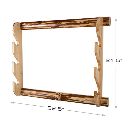 Rush Creek Creations 37-0099 Rustic Gun Wall Rack, wooden, small ...