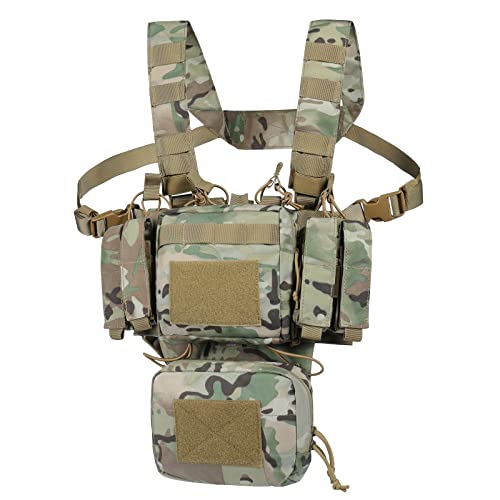 VISMIX Tactical Chest Rig, Adjustable & Detachable Chest Rig Molle ...