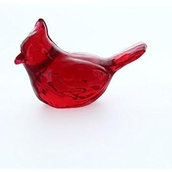 Amazon.com: Solid Ruby Red Glass Cardinal Hand Made in Ohio: Home & Kitchen