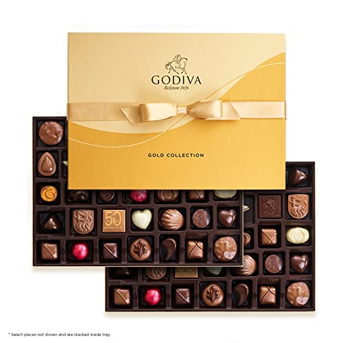 Godiva Chocolatier Chocolate Valentine’s Gift Box with Red Ribbon – 70 ...