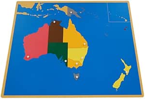 Amazon.com: Montessori Australia Puzzle Map with Labeled and Unlabeled ...