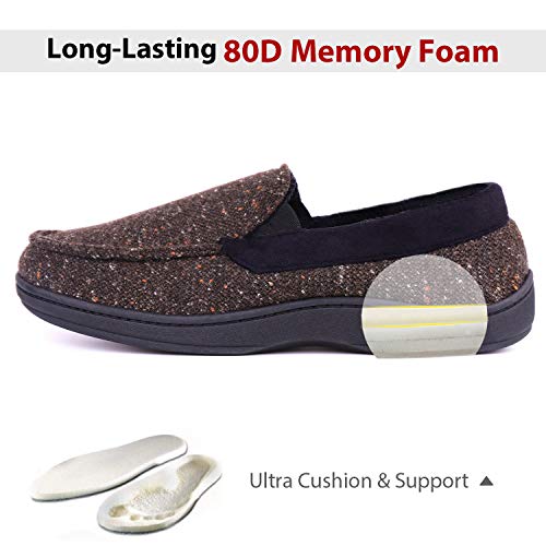 LongBay Men's Moccasin Slippers Loafer House Shoes (12 D(M), Teal ...