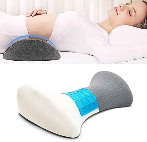 AbaqCasa Lumbar Sleeping Pillow Waist Cushion: Cooling Gel Lumbar ...