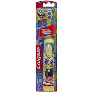 Amazon.com: Colgate Battery Powered Kids Toothbrush, SpongeBob (Colors ...