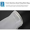Nylon Mesh Filter Socks 7 Inch Ring 500 Micron 16 Inch Long NMO Filter Bags -1Pack (500 Micron 7 ...