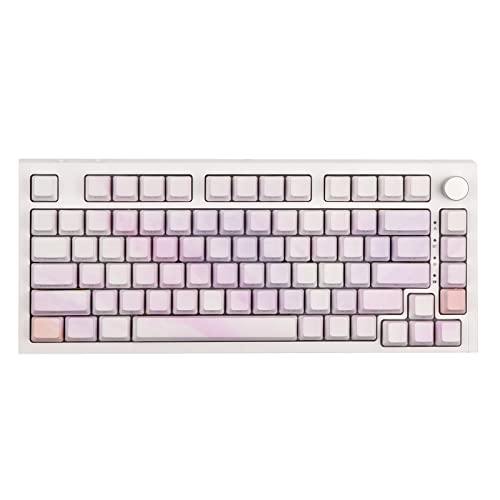 EPOMAKER Peach Sunset 133 PBT Keycaps Set, Side-Printed, Side-lit Shine ...