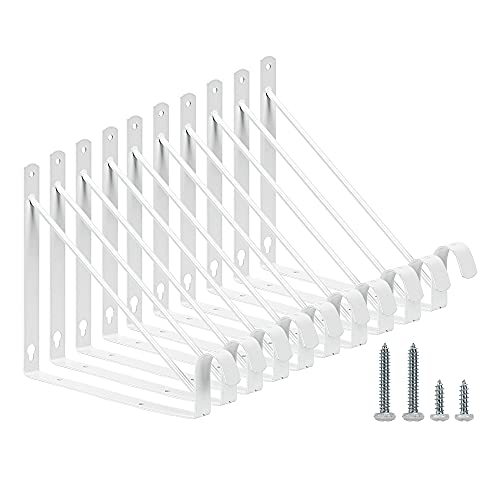 HOME MASTER HARDWARE 10 Pack Heavy Duty Closet Shelf & Rod Brackets ...