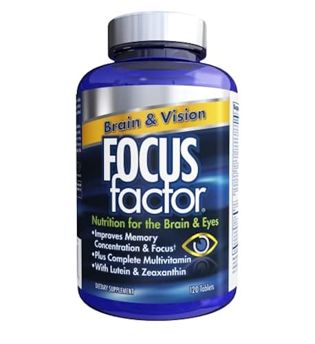 Focus Factor Adults Brain and Vision Supplement, 120 Count - Eye Vitamin, Mineral Supplement ...