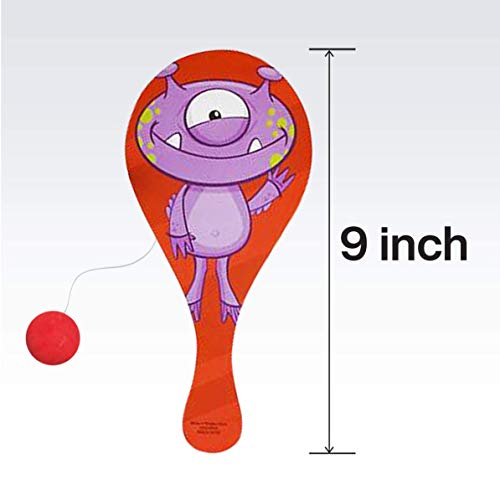 Kicko Monster Paddle Ball with String for Halloween, Party Supply, Fun ...