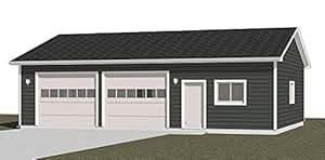 Garage Plans: Oversized Two Car Garage With Shop, Heavy Duty Series ...