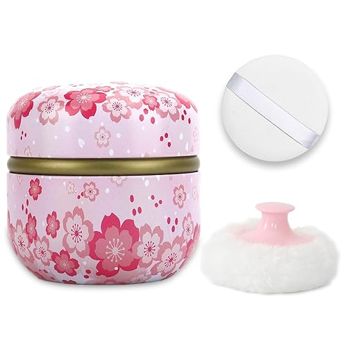 SHIMIDO Body Powder Puff and Container, 3.15