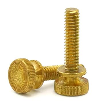Knurled Head Thumb Screws - Solid Brass Machine Screws - #8-32 x 1" Qty 25: Amazon.com ...