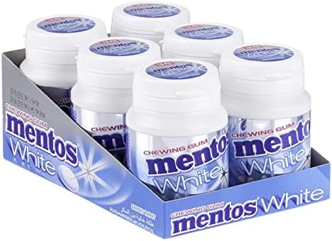 Mentos White Chewing Gum, Sweet Mint Flavour, Sugar Free Pack of 38's ...