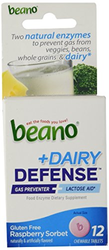 Beano Plus Dairy Defense Gas Preventer and Lactose Aid, 12 Count in ...