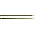 Amazon.com: Small Cafe Curtain Rod Adjustable 12" to 16" Set of 2 Gold ...