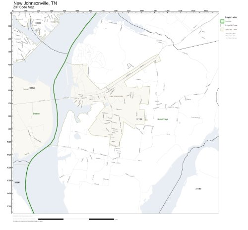 Buy ZIP Code Wall of New Johnsonville, TN ZIP Code Laminated Online at ...