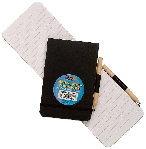 Tiger police style elastic notebook pad with pencil: Amazon.co.uk ...