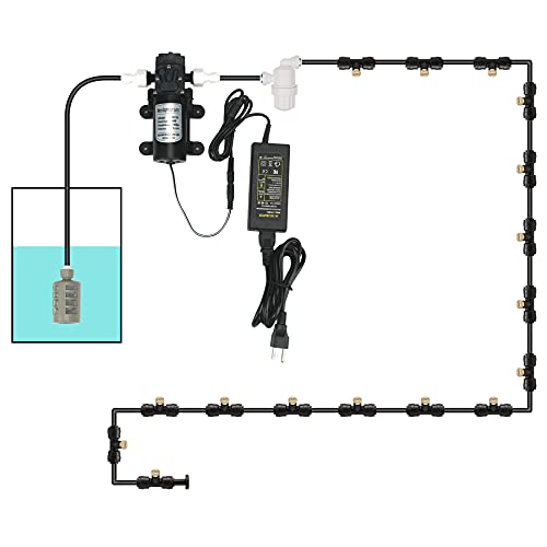 Misting Cooling System 12V Outdoor Water Pump Electric 20 Feet 6 Meter ...
