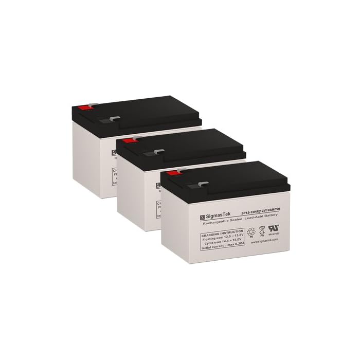 Buy Zap Zappy 3 Pro Flex Replacement Batteries - 3X 12 Volt 12AH ...