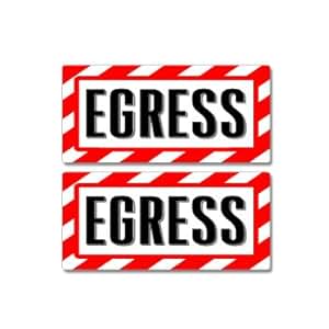 Amazon.com: Graphics and More Exit Egress Sign - Alert Warning - Set of ...