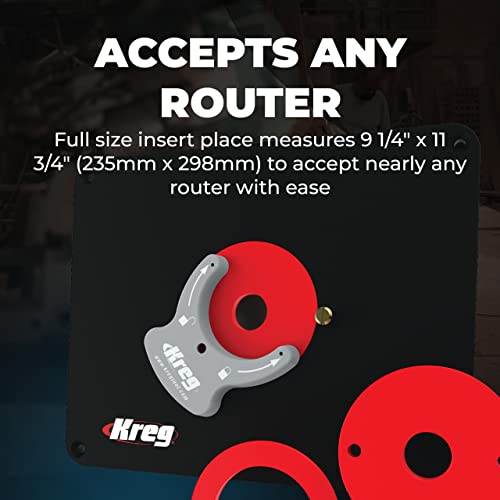 Kreg PRS4036 Precision Router Table Insert Plate with Level-Loc Rings ...