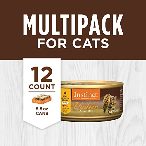 Instinct Ultimate Protein Grain Free Real Chicken Recipe Natural Wet Canned Cat Food, 5.5 oz ...