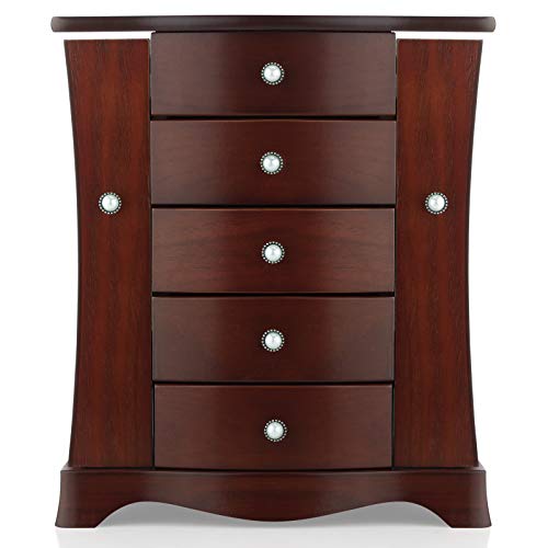 RR ROUND RICH DESIGN Jewelry Box - Made of Solid Wood with Tower Style ...