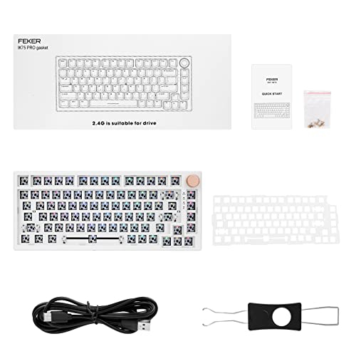 Feker IK75 Pro 3 Mode 75% Gasket Mechanical Keyboard kit - Wireless ...