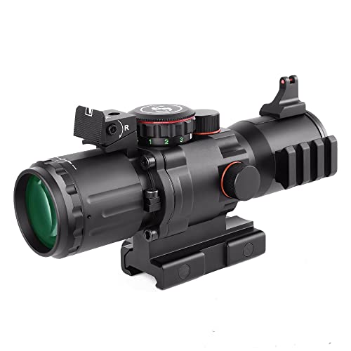 Sniper GII PM4x32CB Prismatic Glass Reticle Scope w/ Fiber Optic Sight ...