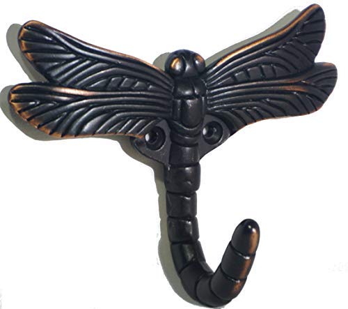 Amazon.com : DIY Décor Hub-Set of 6 Dragonfly Hooks Oil Rubbed Bronze ...
