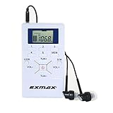 EXMAX E108 Wireless FM Radio Receiver Portable DSP Stereo Pocket Mini ...